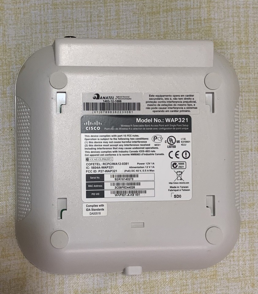 NEW Cisco Refresh WAP321-A-K9-RF WAP321 Wireless-N Selectable-Band ...