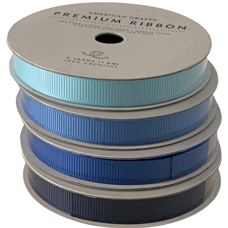4 American Crafts Premium Small Blue Ribbon Roll - 3/8” x 6 ft each | eBay
