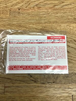 Walthers HO Scale Decal Numbers N537: Jungle Numbers Type #77F Gold | eBay