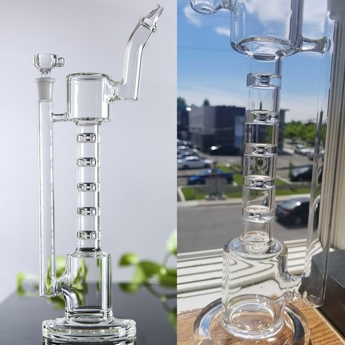 Recycler Glass Bong Bubbler Thick Water Pipe Smoking Hookah Rig with ...