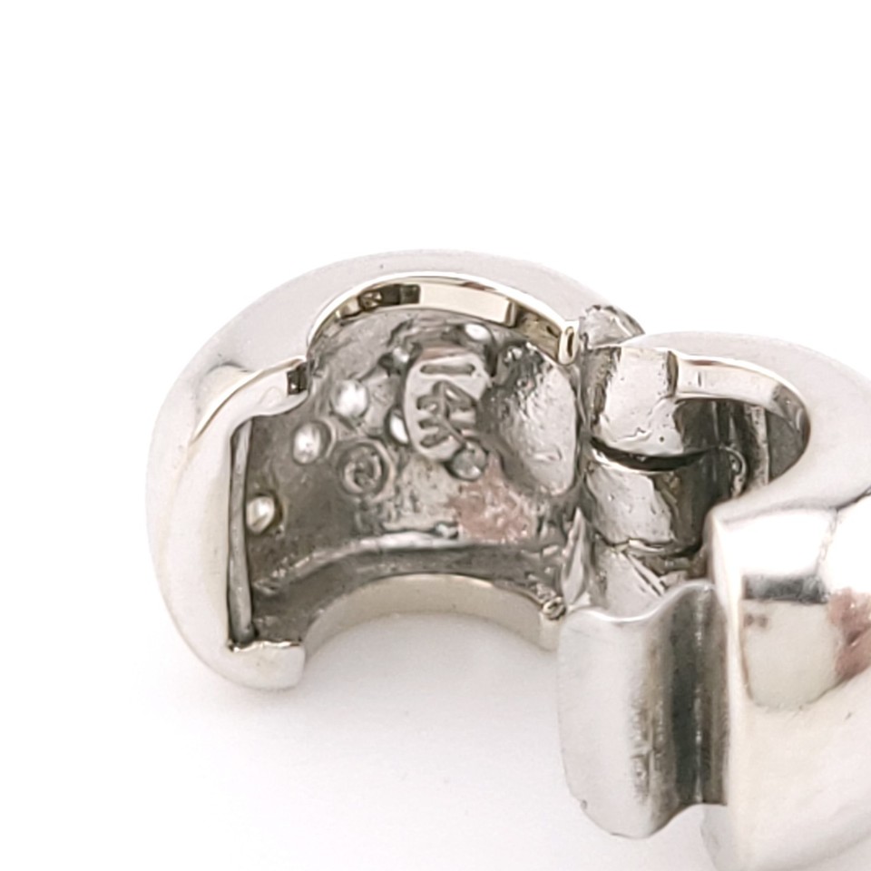 Storywheels 585 14k White Gold Natural Diamond X Spacer Charm | eBay