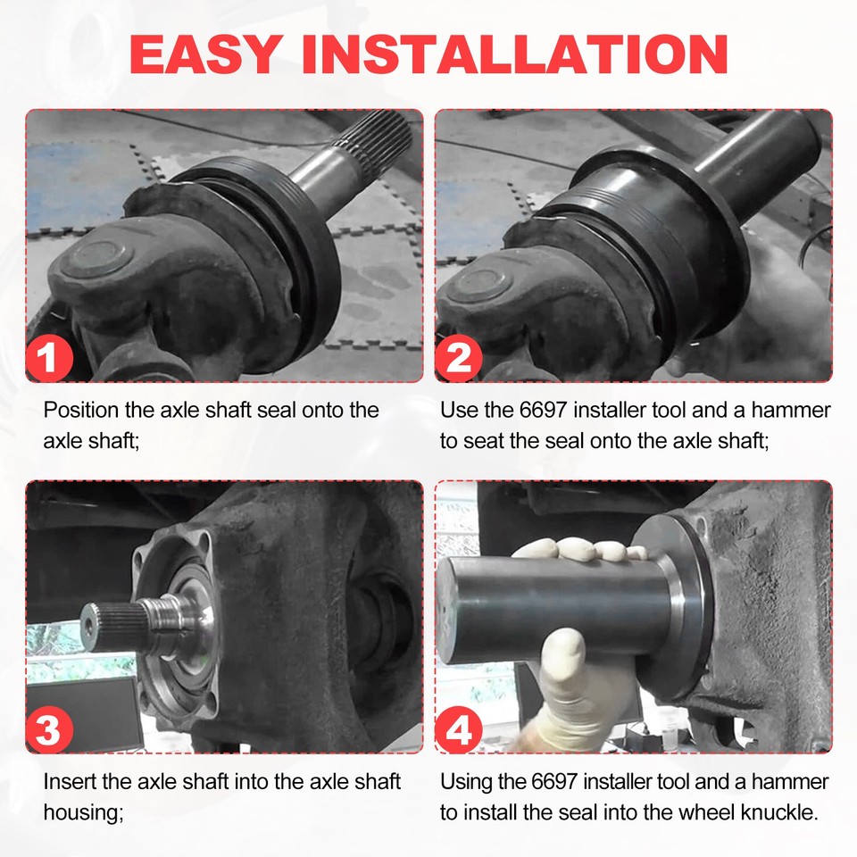 Wheel Knuckle Vacuum Oil Seal Installer Axle Tool 6697 For 05-24 Ford ...