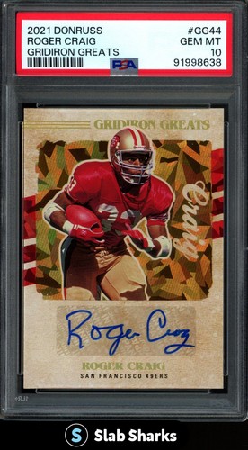 2021 PANINI DONRUSS #GG-44 ROGER CRAIG GRIDIRON GREATS AUTO PSA 10 | eBay