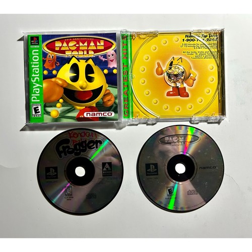 PlayStation 1 PS1 Arcade Video Game Bundle lot🔥Works! PAC Man Frogger ...