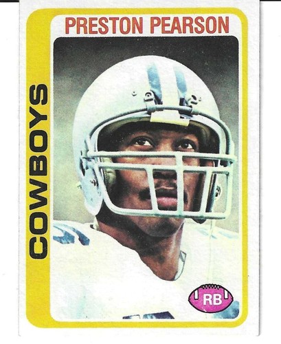 1978 TOPPS FOOTBAL#445 PRESTON PEARSON - RAW CARD | eBay
