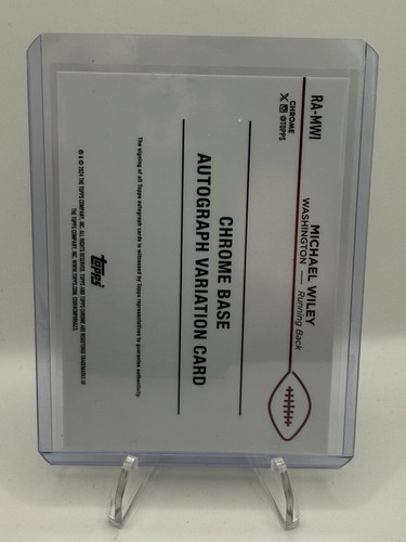 Michael Wiley 2024 Topps Chrome Rookie Autograph Variation #RA-MWI ...