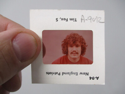 Vintage 1970's Tim Fox New England Patriots Negative Slide 2 Inches | eBay