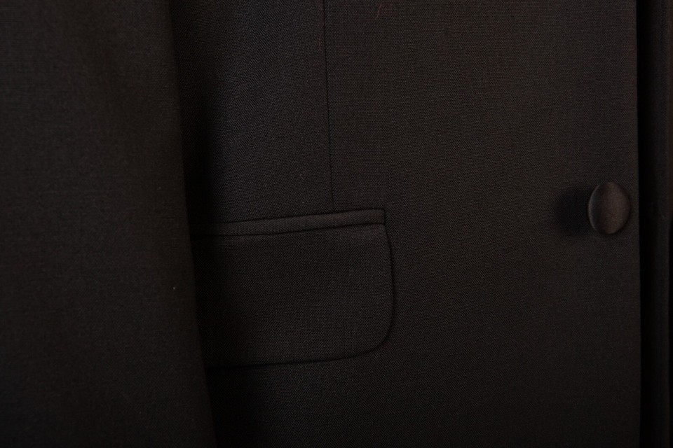 Men’s Black 3 Button Formal Blazer Smart Dinner Jacket Tuxedo Wedding ...