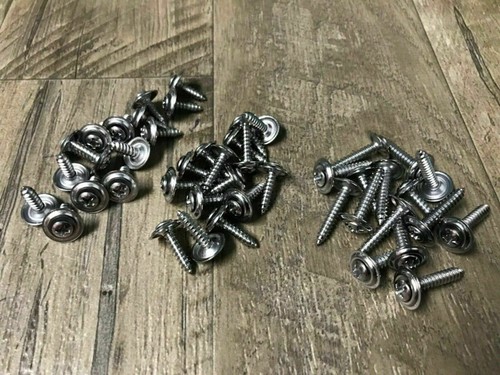 45pcs kick panel interior chrome trim screws finish washers 3 sizes ...