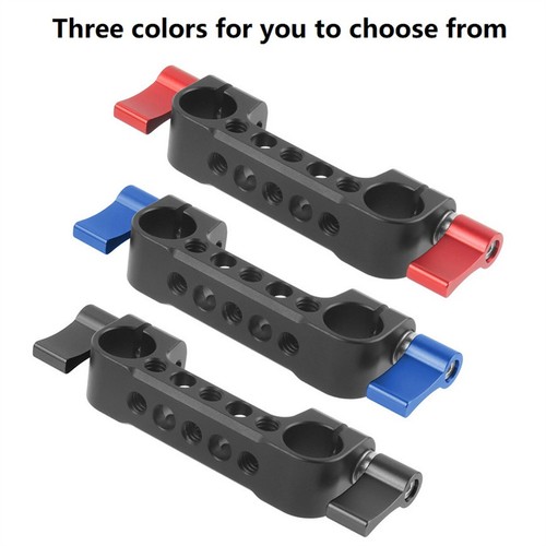 Metal Dual Rod Clamp Mount Adapter With 1/4 Screw For 15mm Rail Rod ...