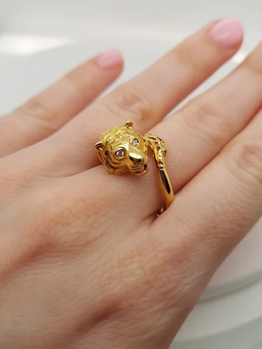 GOLD TIGER RING | eBay