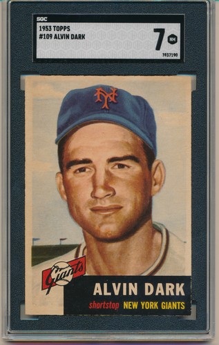 1953 Topps Alvin Dark (Short Print) (#109) SGC7 SGC | eBay