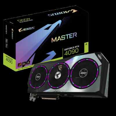 Gigabyte AORUS GeForce RTX 4090 MASTER 24G GPU CUDA Cores 16384 2550 ...