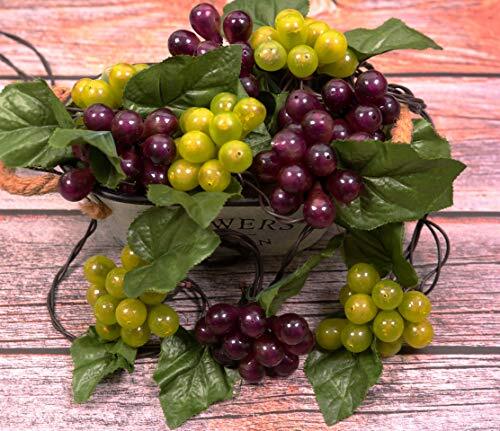 100 Led Purple Green Grape String Lights Grapevine Lights With 10 ...