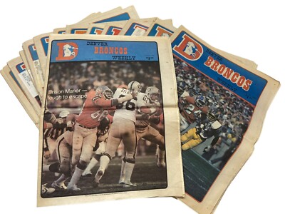 Rare collection of 16 1980 Denver Broncos Weekly Newspaper Publications ...