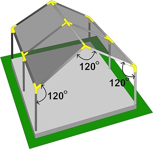20x30 Canopy Kit 1-3/8" ID+Valance Tarp Carport Tent Shade NO Poles W ...