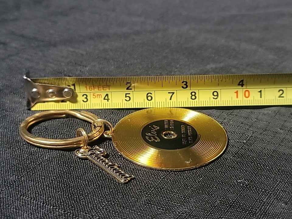 Elvis Presley Graceland Gold Record Keychain Love Me Tender Limited ...