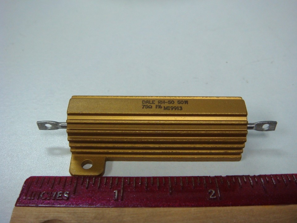 (1) RH05075R00FC02 75 OHM 1% 50W CHASSIS MOUNT WIREWOUND RESISTOR RH50 ...