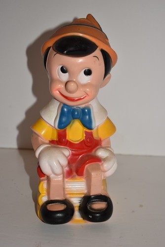 Vintage Walt Disney Pinocchio Coin Bank 11" Play Pal Plastics | eBay