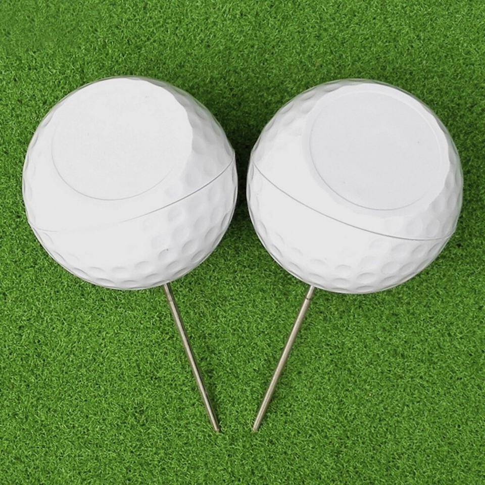 White Golf Tee Markers for Golf Course UV Resistant Plastic Ball Steel ...