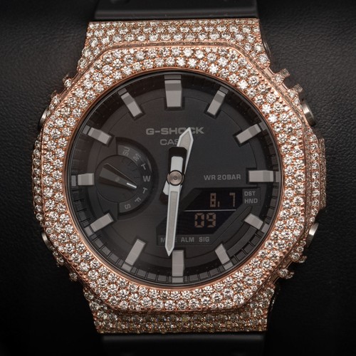 G-Shock GA2100-1A Black Dial Rose Diamond Watch, 7.90ct | eBay