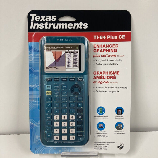 Texas Instruments TI-84 Plus CE Color Graphing Calculator - Teal ...