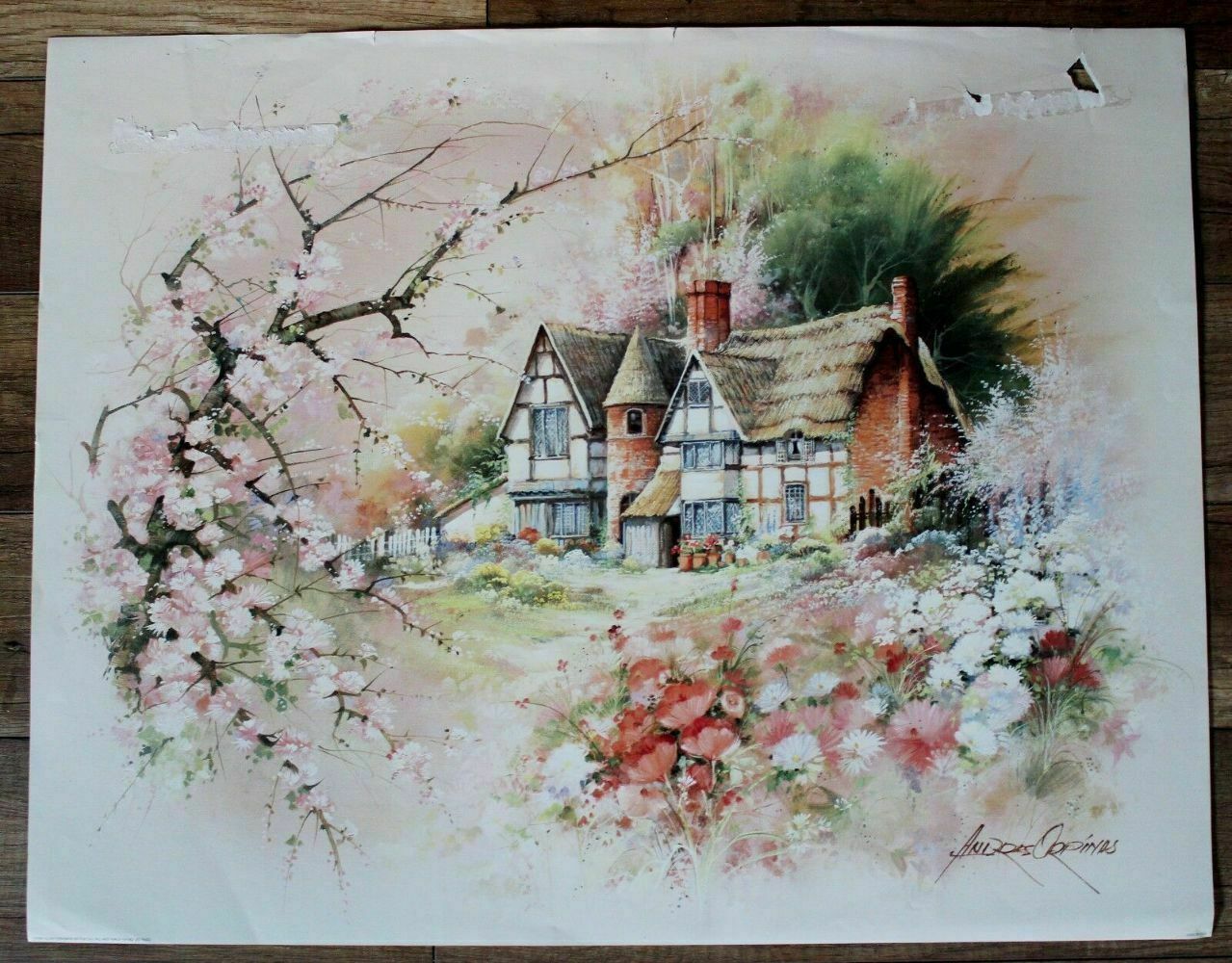 Andres Orpinas 1989 Scafa Tornabene Cottage Flower Art Print Poster G ...
