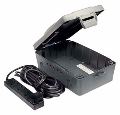 Waterproof Weatherproof Outdoor Plug Socket Box Case 4 Gang 10M ...