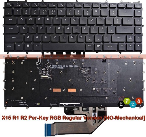 Keyboard for Dell Alienware X15 R1 X15 R2 Black Laptop US Per-Key RGB ...