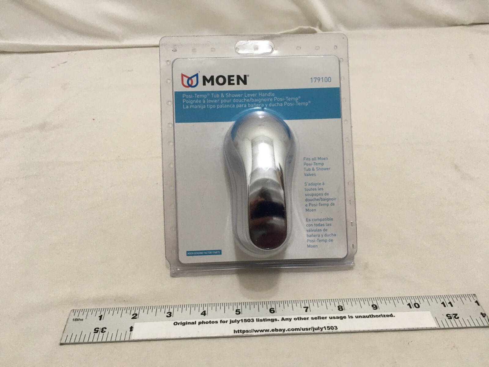 (1) NEW Moen Posi-Temp Tub & Shower Lever Handle - CHROME - 179100 (sw ...