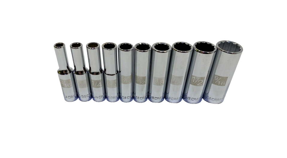 NEW Craftsman Ez Read 1/4" Drive, 6 & 12 Point Sockets SAE & Metric ...
