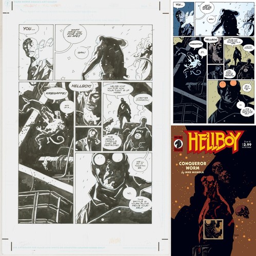 Mike Mignola Signed Original Art Hellboy Conqueror Worm #3 Pg 6 Dark Horse Comic | eBay
