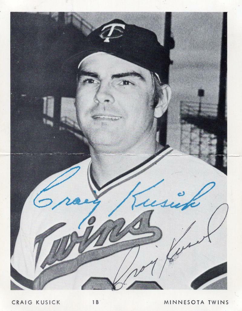 CRAIG KUSICK MINNESOTA TWINS CREASED SIGNED 3X4 PHOTO W/ COA | eBay