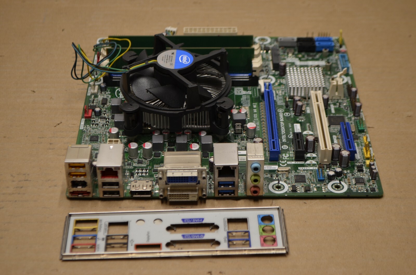 Intel DQ77MK Motherboard + Core i5-3550S ram/4gb With i/o Shield ...