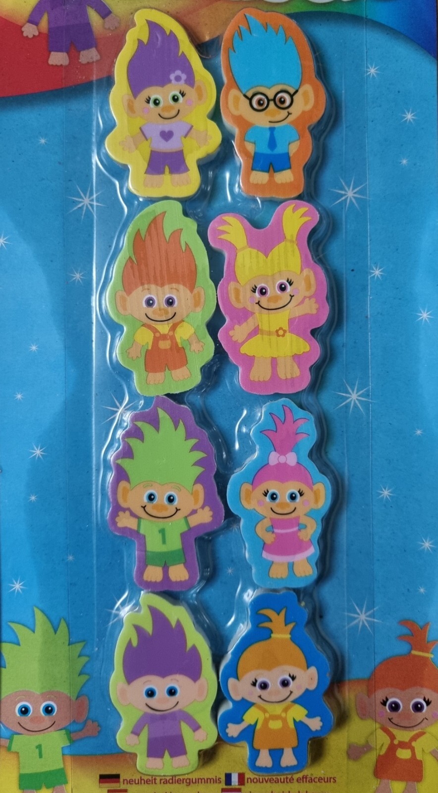 8 Pack Artbox Novelty Erasers Children's Kids Stationery Eraser Trolls ...