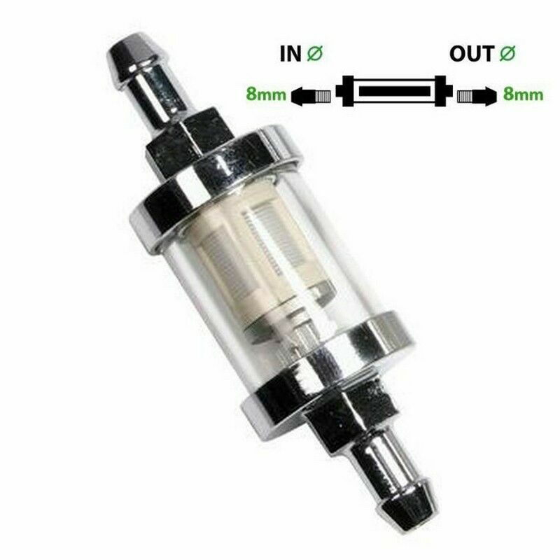 Universal Washable Reusable Fuel Petrol Diesel Inline Filter 8mm 5/16 ...