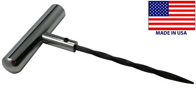 Steel Heavy Duty T-Handle Tire Plug Repair Tool W/ Spiral Probe Needle ...