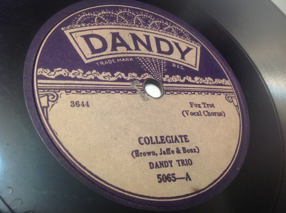 DANDY TRIO / GEORGIA MELODY-COLLEGIATE/ I'M BROKE 78 RPM DANDY 5065 | eBay