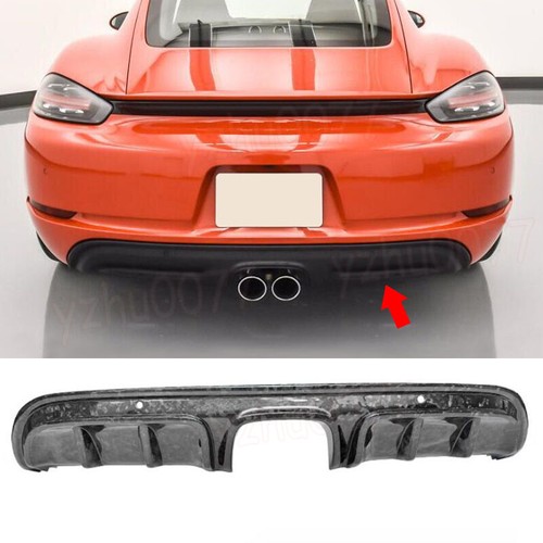 For 2017-23 Porsche 718 Boxster Cayman Forged Carbon Rear Bumper ...