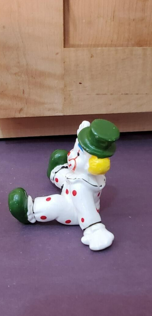 2 Vintage 1960's Ceramic Tumbling Clowns Japan - 3.5" tall - Colorful ...