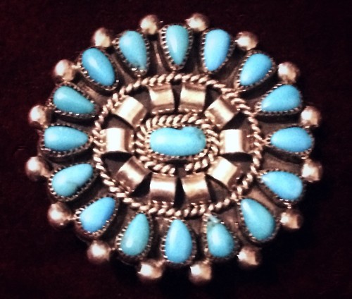 SALE! Vintage Native American Zuni Brooch S Silver And Kingsman Mine ...