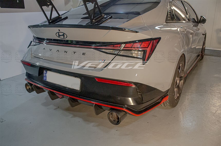 2024+ Hyundai Elantra N VELOCE Rear Diffuser Fins Extension Kit ...