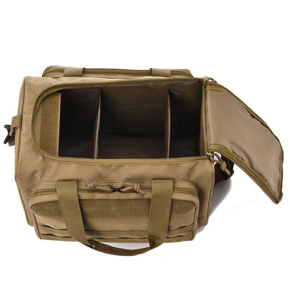 Tactical Gun Range Bag Deluxe Pistol Shooting Range Duffle Bags w/USA ...