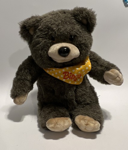 Vintage 1986 Hasbro Talking Bingo Bear Plush Hand Puppet Softies | eBay