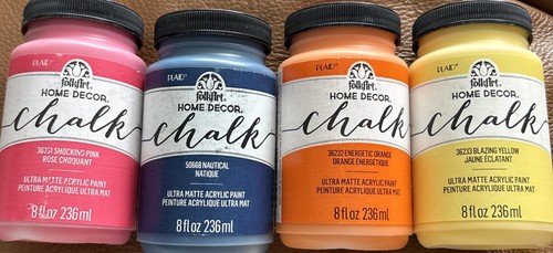 Folk Art Home Decor Chalk Paint Lot 4- Colors New Colors List Below | eBay