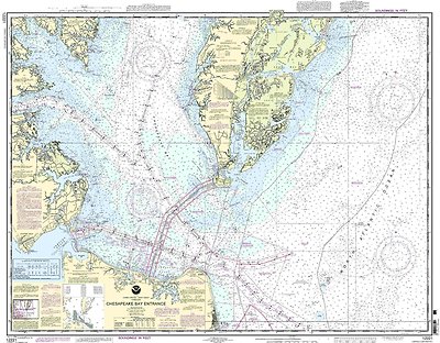 NOAA Nautical Chart 12221 Chesapeake Bay Entrance 82nd Edition ...