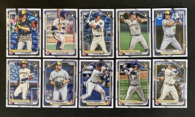 2024 Topps Bowman Paper Team Set Base and Prospects - Milwaukee Brewers ...