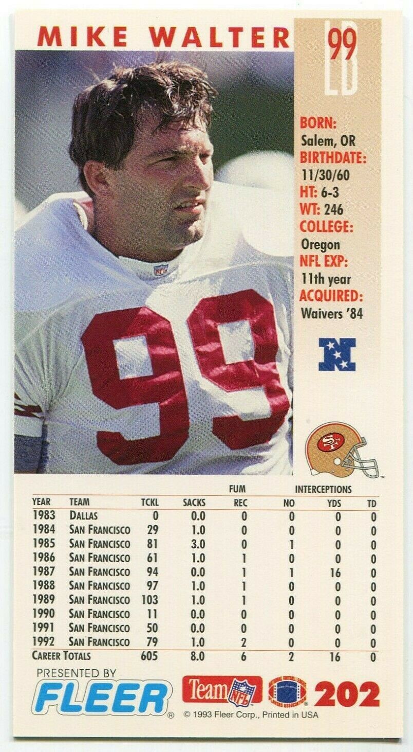 1993 Fleer GameDay - #202 Mike Walter for sale online | eBay