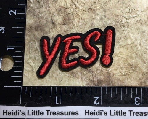 Red YES! Word Expression Agree Acknowledge Iron-on Patch | eBay