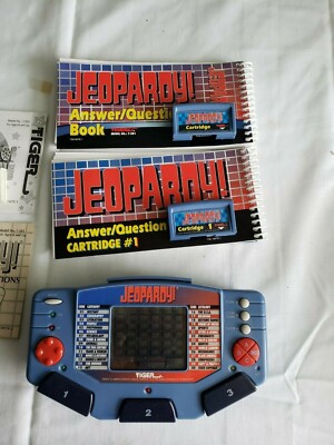 1995 TIGER JEOPARDY HANDHELD GAME AND 2 ANSWER/QUESTION BOOKS GAME ...